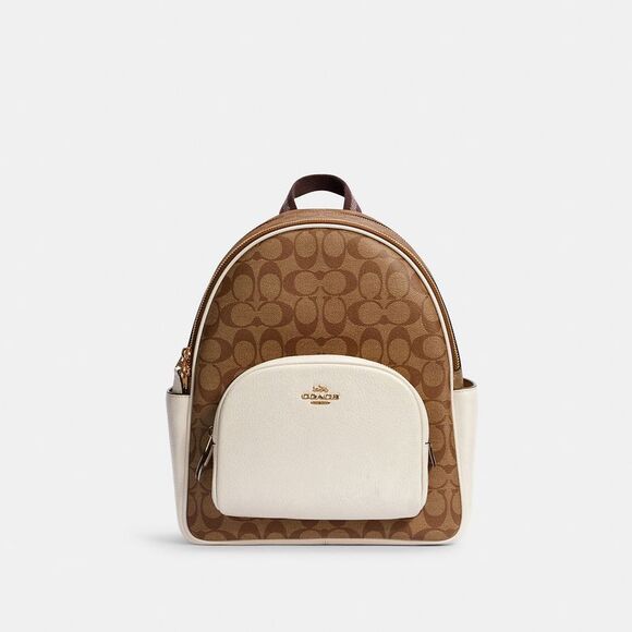 Coach | Bags | Nwt Coach Outlet Court Backpack In Signature Canvas ...